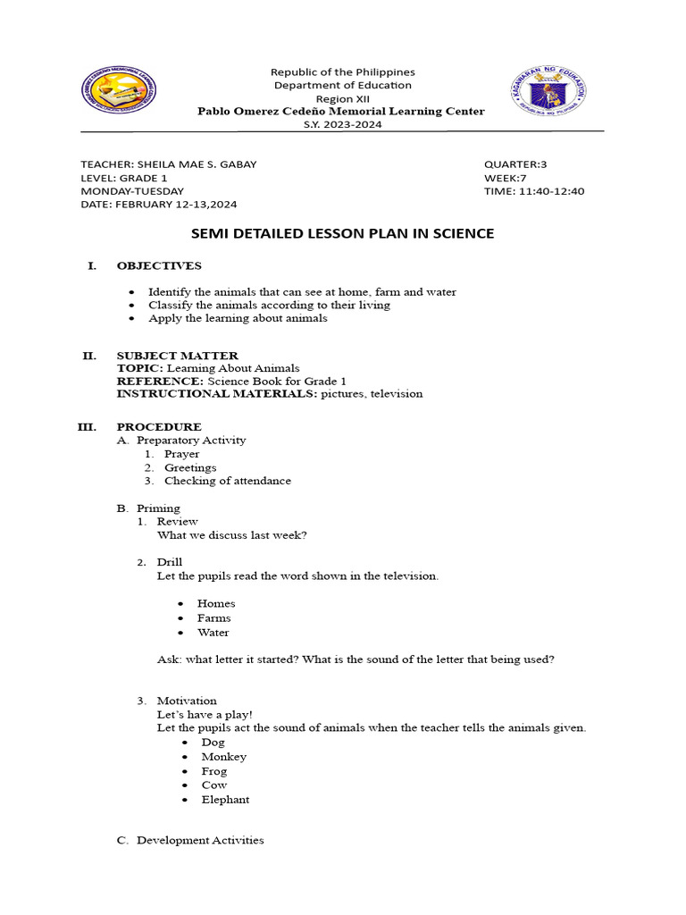 Science Week 7 | PDF | Plants | Lesson Plan
