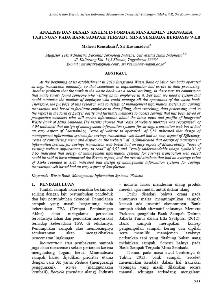 Admin, Mahesti R Dan Sri Kusumadewi-MTF-UII | Download Free PDF | Computing | Information ...