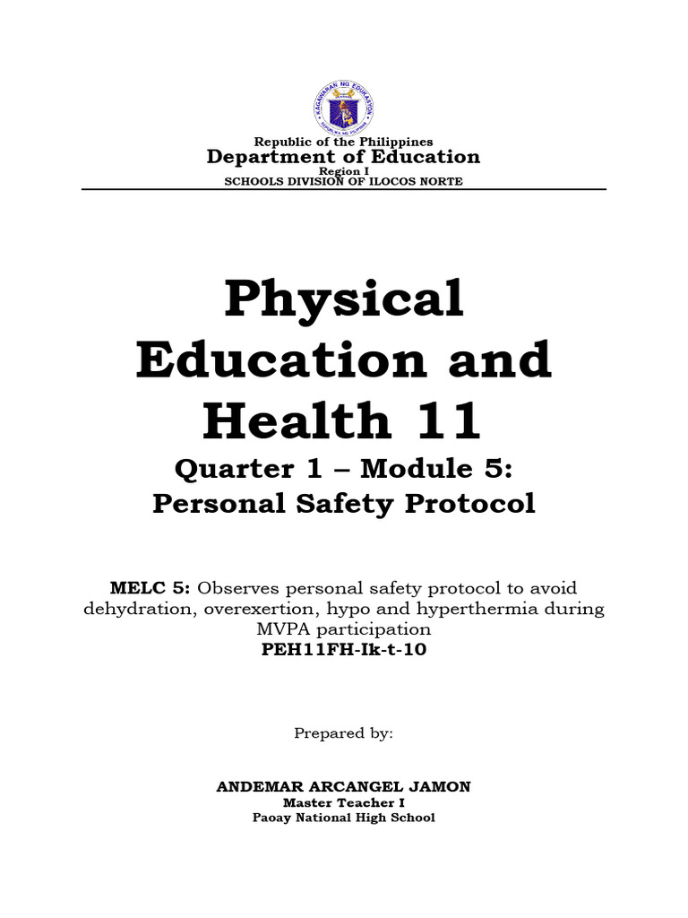 PEH 11 Q1 Week9 MELC05 MOD | PDF | Hyperthermia | Hypothermia