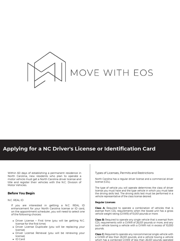 North Carolina | PDF | Driver's License | Vehicle Registration Plate