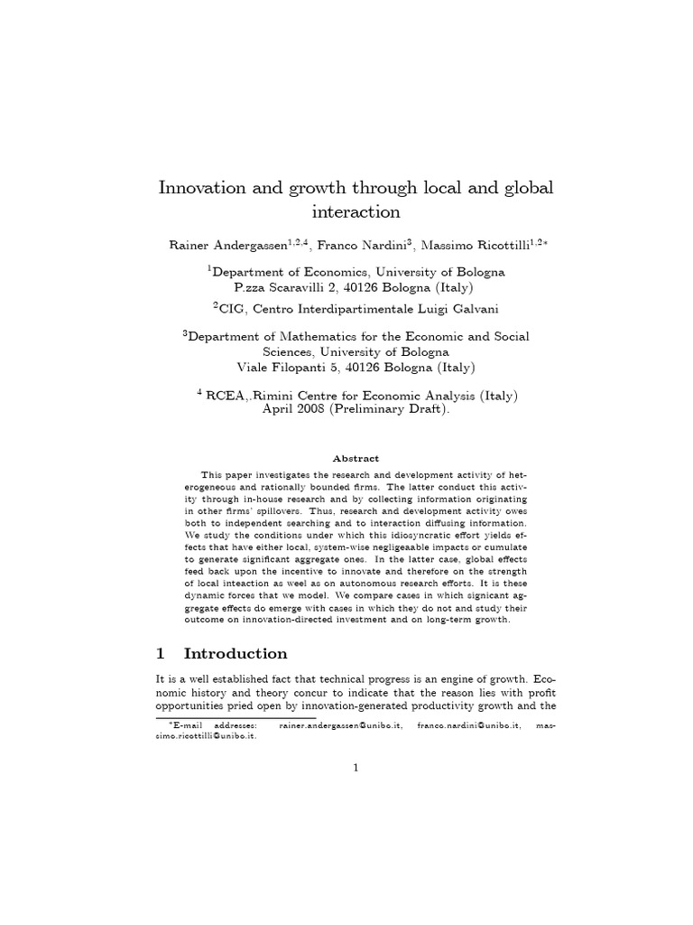 Andergassen - Nardin - Ricottilli - 2008 - Innovation and Growth ...