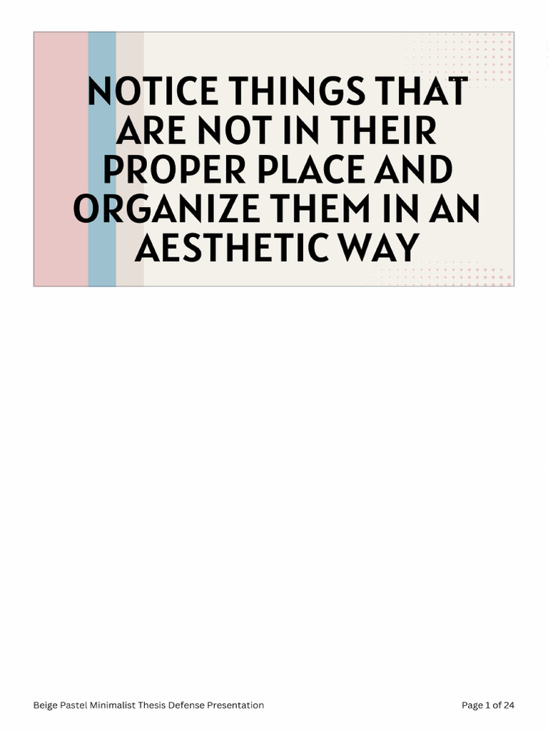 Beige Pastel Minimalist Thesis Defense Presentation | PDF