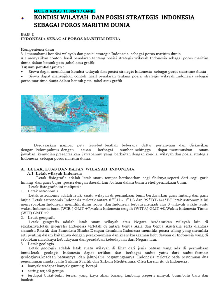 Kondisi Wilayah Dan Posisi Strategis Indonesia Sebagai Poros Maritim ...