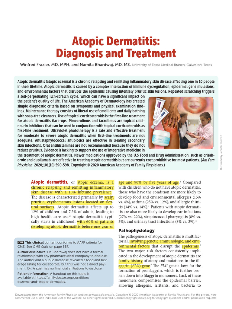 Atopic Dermatitis | PDF | Dermatitis | Topical Medication