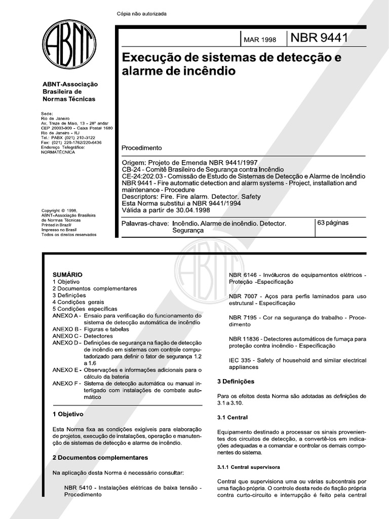 NBR 9441-1998 | PDF