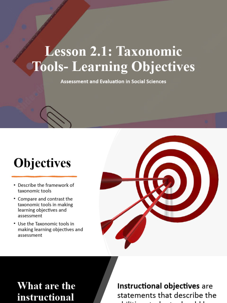 Lesson 2.1 Blooms Taxonomy | PDF