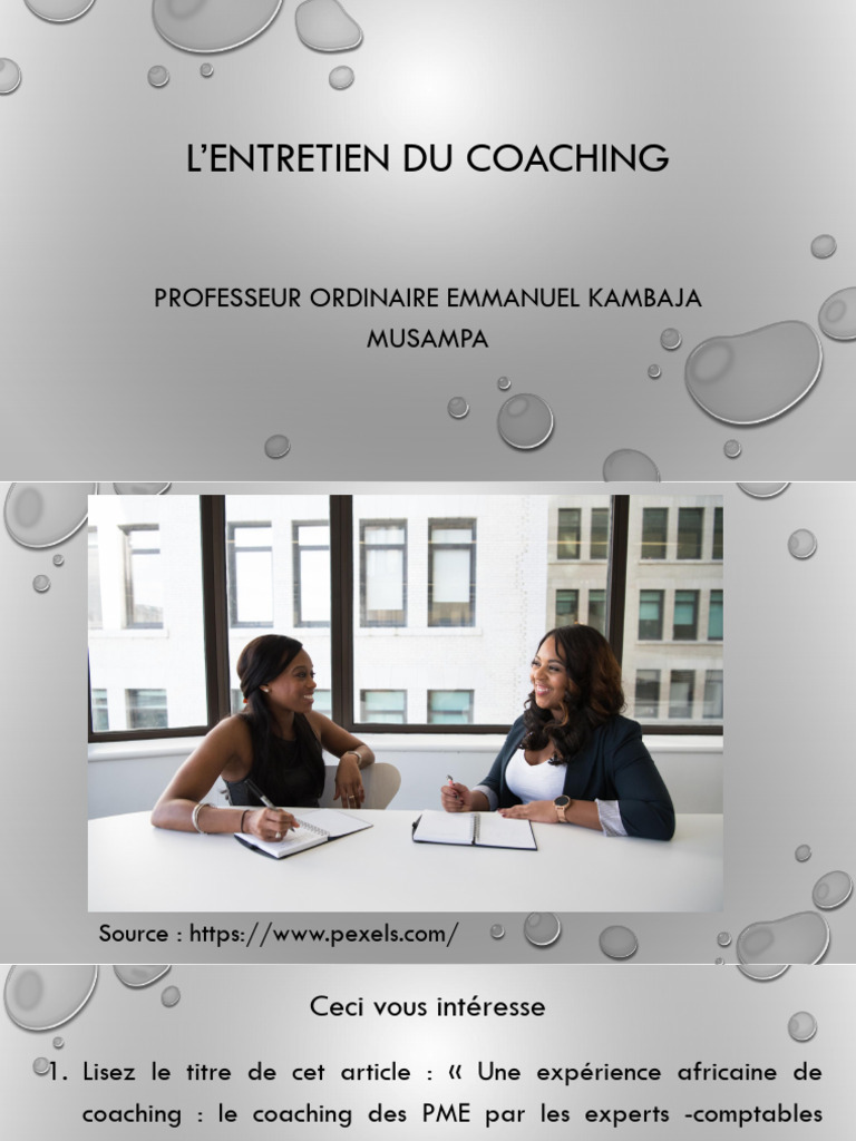 L'Entretien Du Coaching | PDF