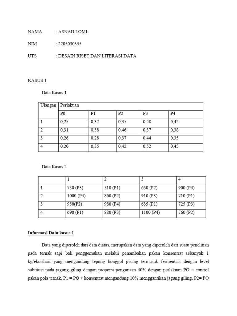 Lembar Uts Desain Riset | PDF