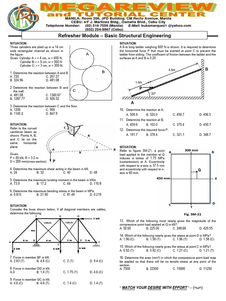 Haoh and Jamjam: Structural Engineering Quiz | PDF | Stress (Mechanics ...