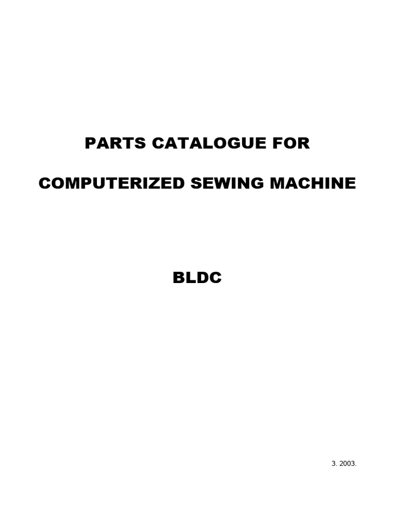 BLDC Parts List | PDF | Screw | Sewing Machine