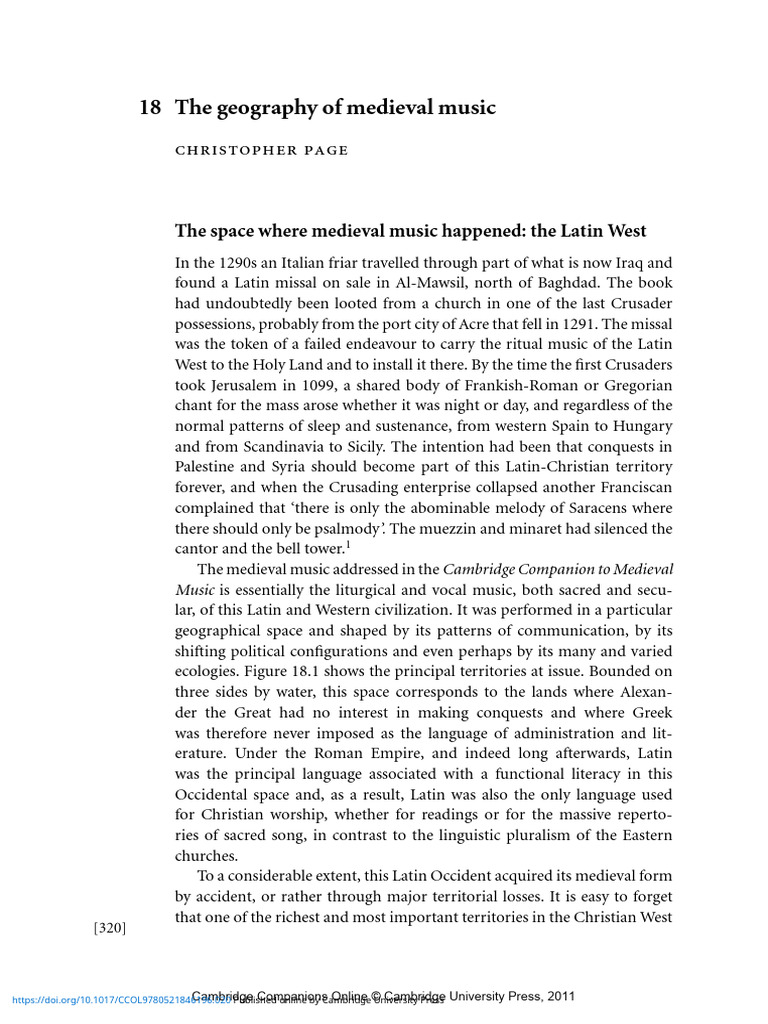 Geography of Medieval Music Explained | PDF | Gregorian Chant | Franks
