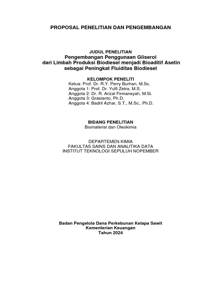 050324-Rizal - Proposal Riset Sawit 2 | PDF