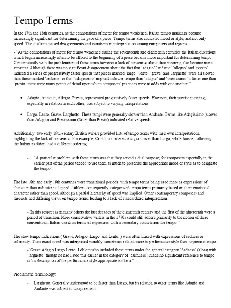 Notation and Symbolism | PDF | Tempo | Musical Forms