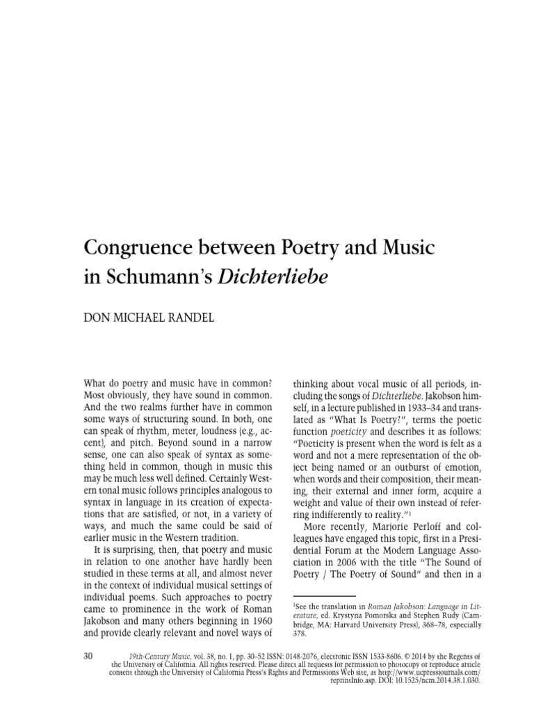 [19th-Century Music 2014-Jul Vol. 38 Iss. 1] - Congruence Between ...