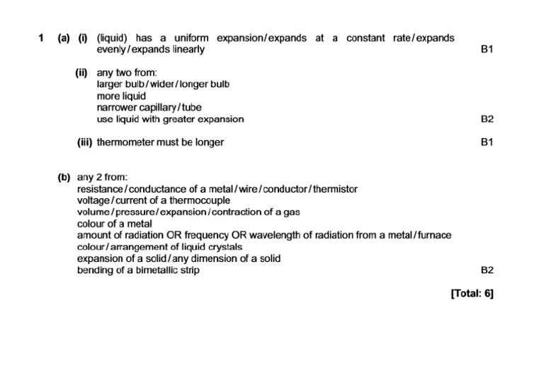 Exam Question Section 14 Mark Scheme | PDF