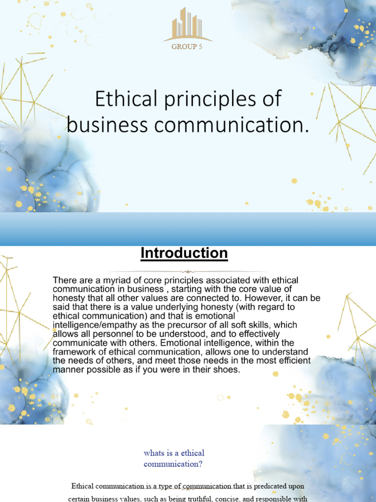 Ethical Principles of Communication | PDF