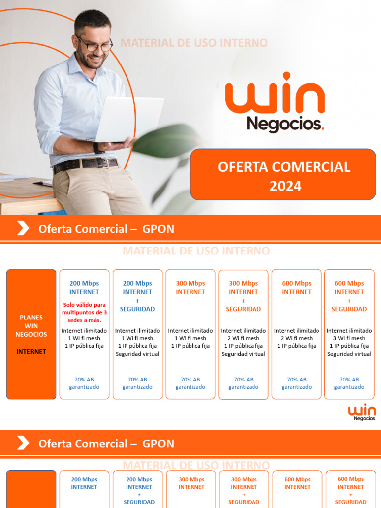 Oferta Comercial Internet y Seguridad 2024 | PDF