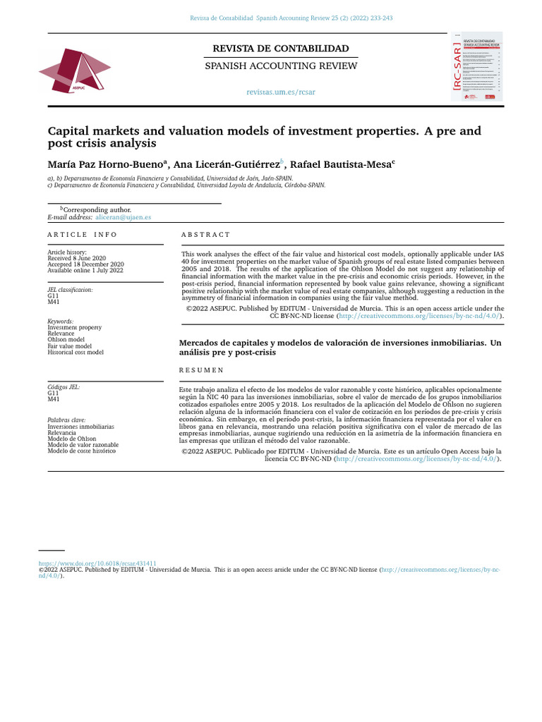 Investment Property Valuation Models Analysis | PDF | Economies | Money