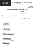 Sack Sentence Completion Scoring and Interpretation | PDF | Attitude ...