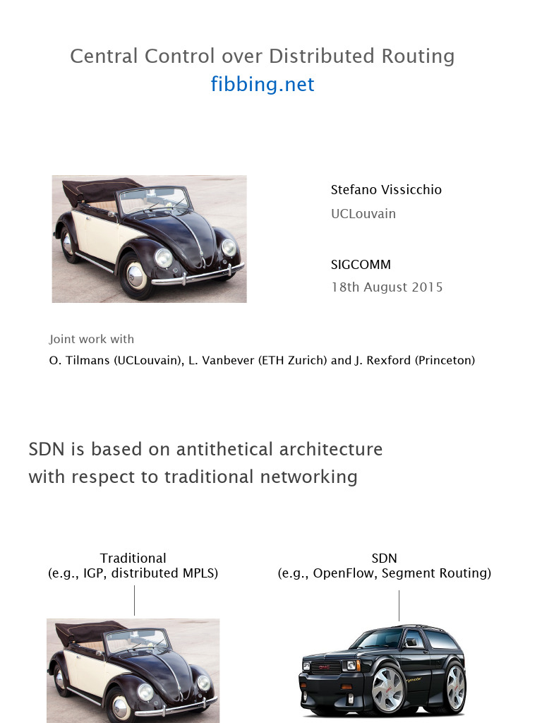 Centralized Control in Distributed Routing | PDF | Routing | Network ...