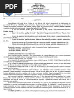 Model Fisa Post Actualizata Conform HG 13362022 Anexa A1 | PDF