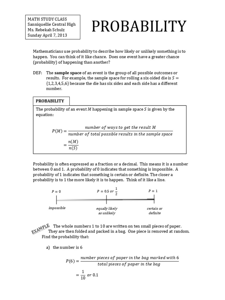 3 Probability | PDF | Probability | Mathematics