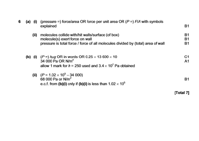 Exam Q11 Mark Scheme | PDF