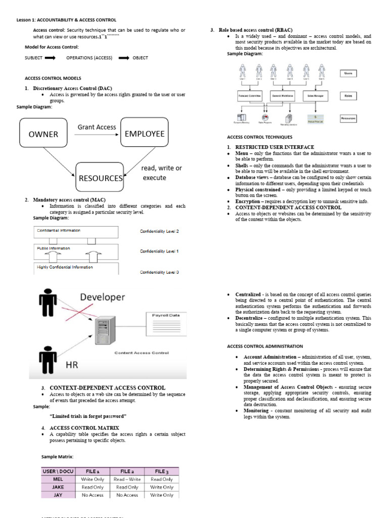 Lesson1 3 | PDF | Computer Access Control | Access Control