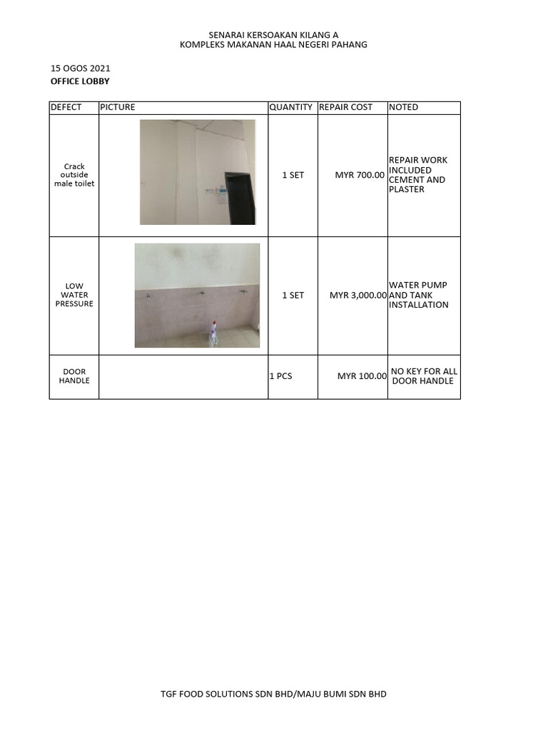 Defect List Final | PDF | Building Materials | Building Engineering