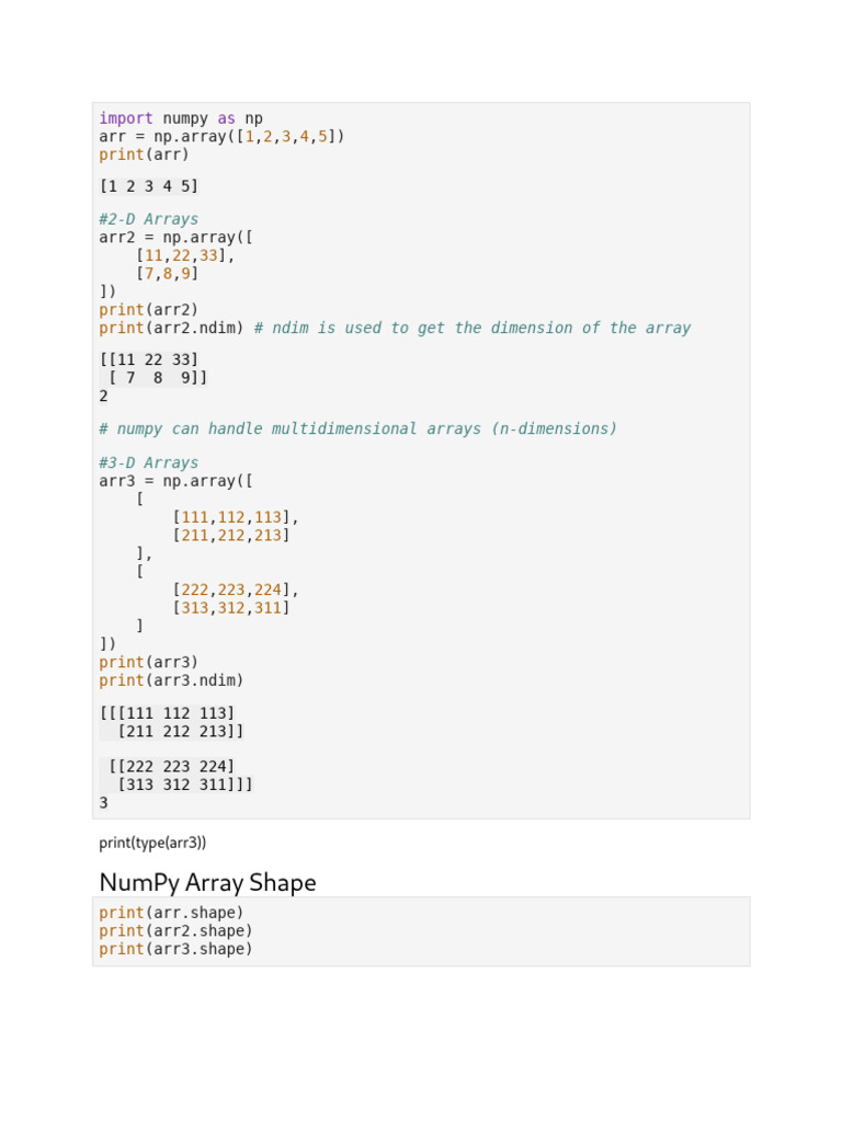 NumPy Basics | PDF | Standard Deviation | Mean NumPy Basics | PDF | Standard Deviation | Mean