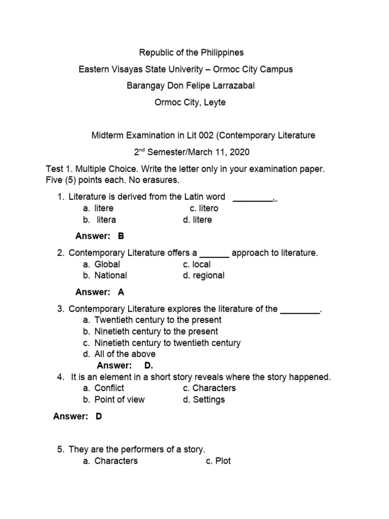 Contemporary Literature | PDF | Memory | Narration