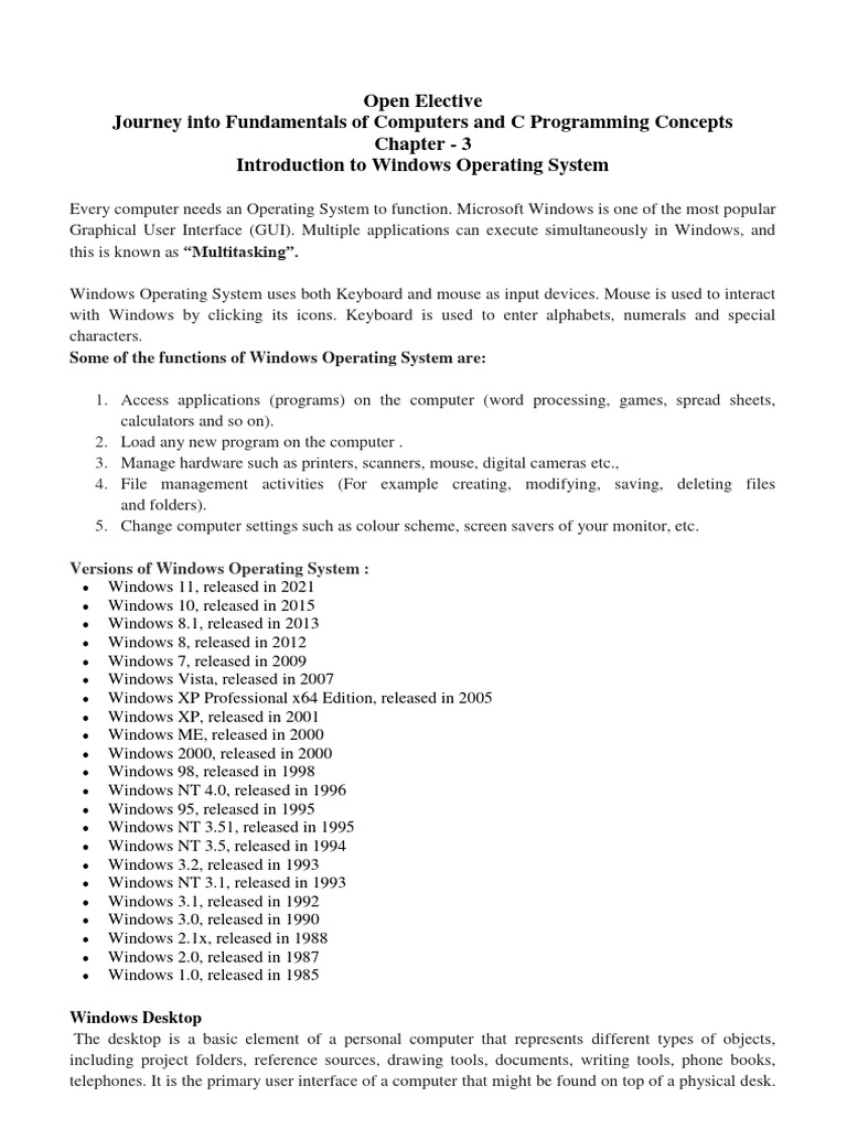 Chapter 3 OE C Programming | PDF | Window (Computing) | Icon (Computing)