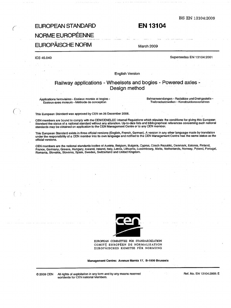 EN 13104-2009 | PDF