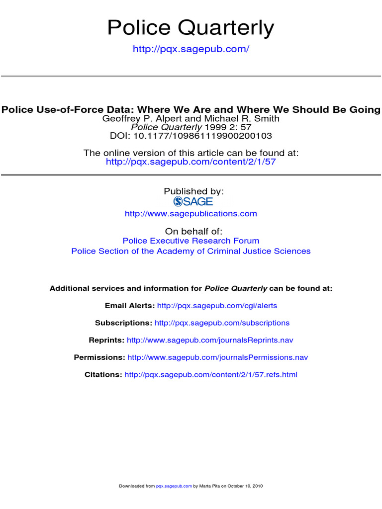 Police Use-of-Force Data Analysis | PDF | Use Of Force | Police