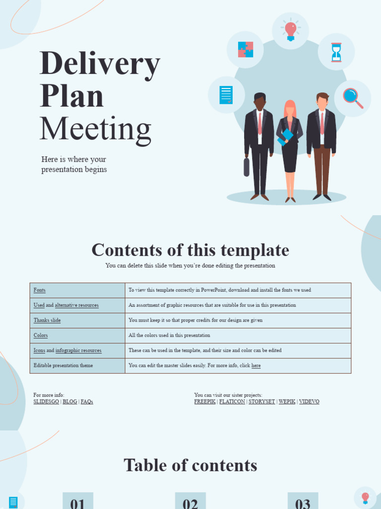 Delivery Plan Meeting by Slidesgo | PDF | Planets | Saturn
