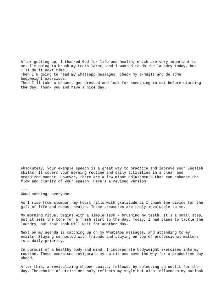 Absolutely, Your Example Speech Is | PDF