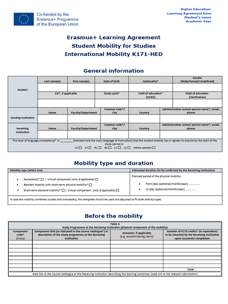 Learning Agreement 2 | PDF | Academic Degree | Master's Degree