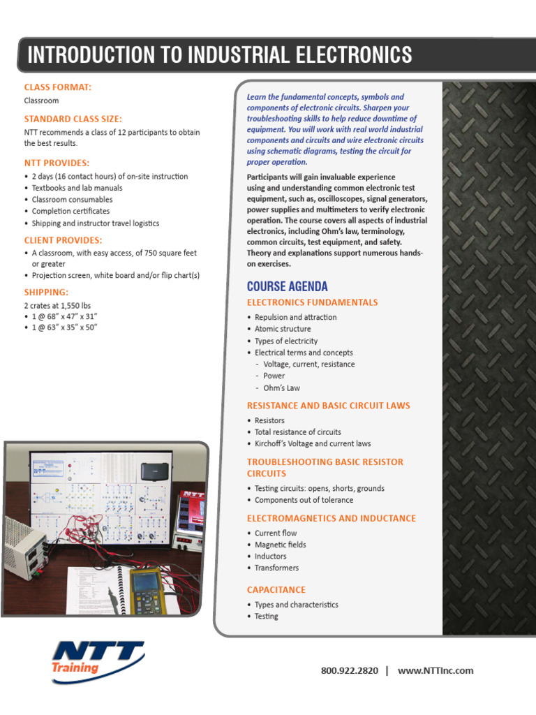 Introduction To Industrial Electronics: Course Agenda | PDF ...