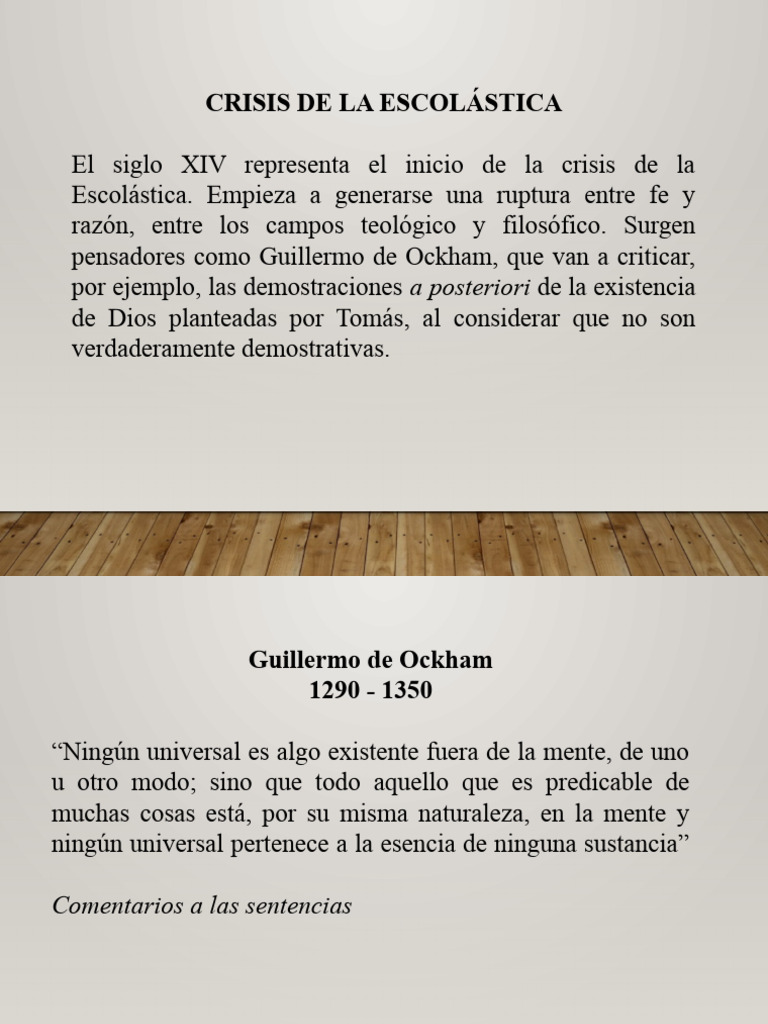 Filosofía 10° Guillermo de Ockham | PDF | Razón | Esencia