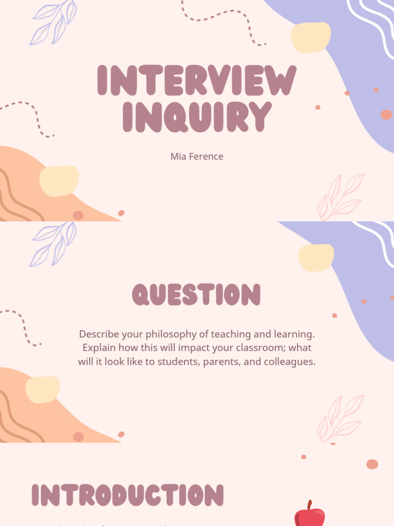 Ped 4142 Interview Inquiry | PDF