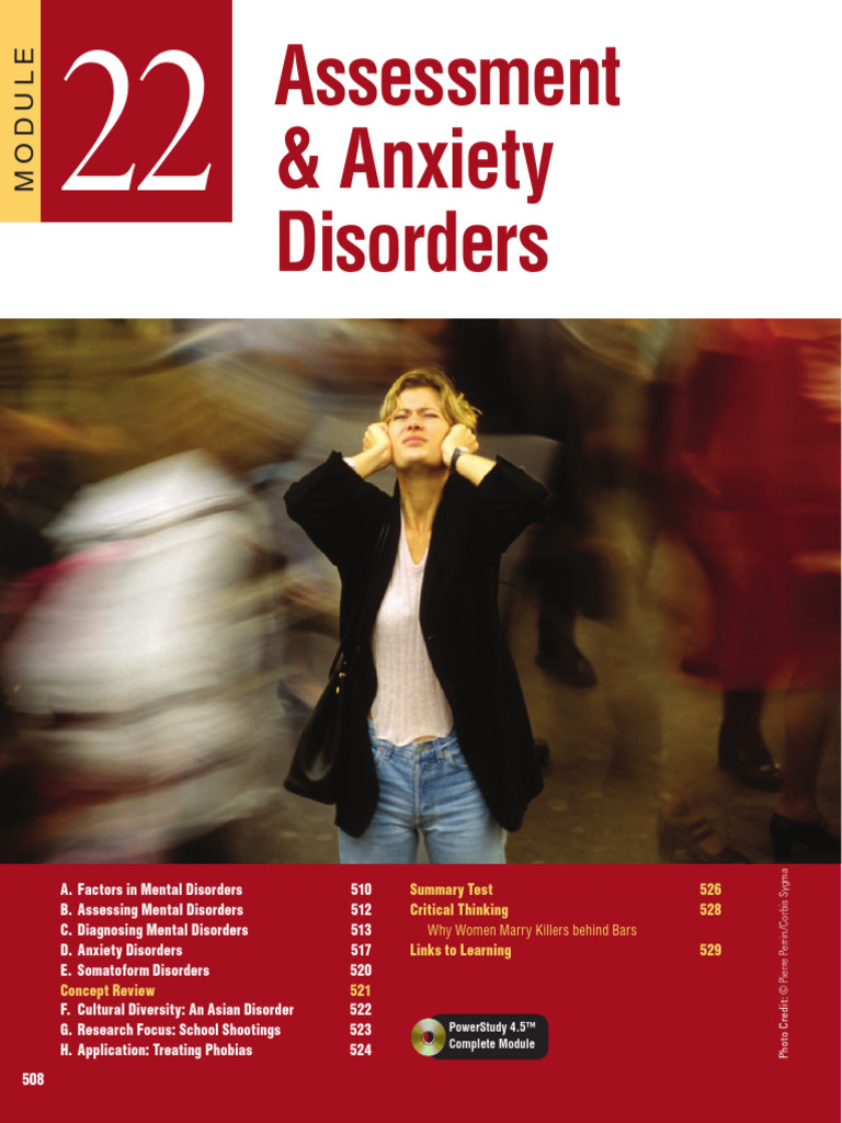Module 22 Assessment & Anxiety Disorders | PDF | Mental Disorder | Phobia