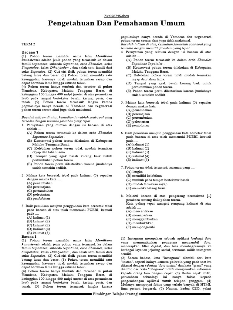 DRILL SOAL PPU Bagian Ke 2 | PDF