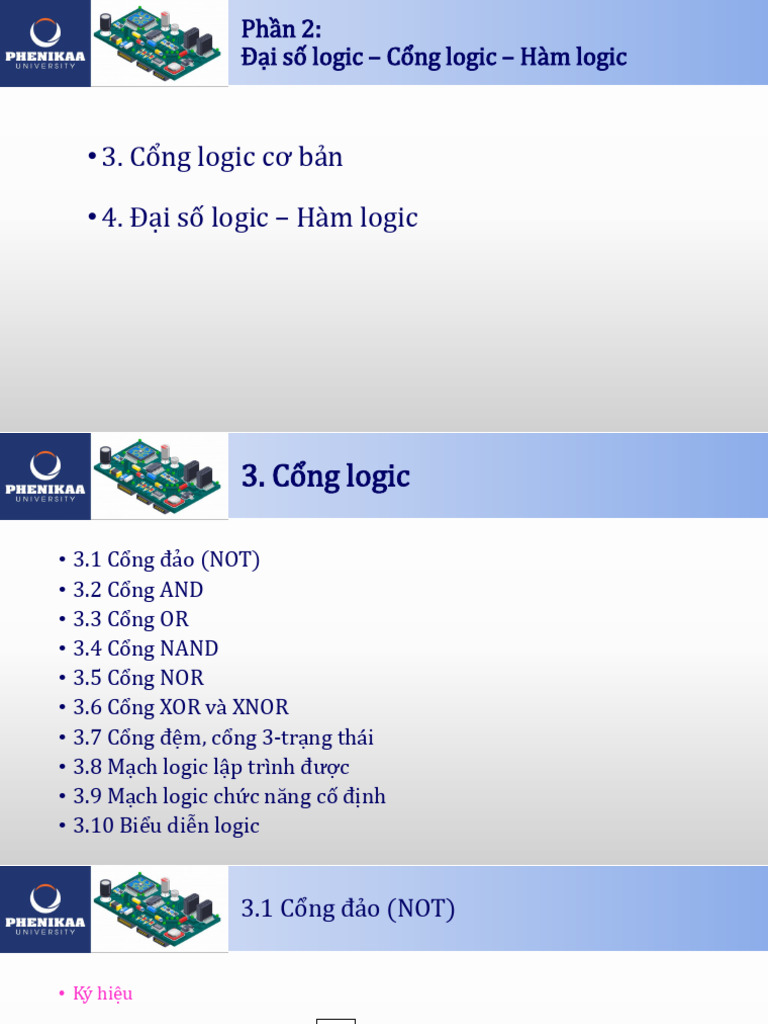 Part 2_dai-so-logic_cong-logic (9t) - B1 | PDF