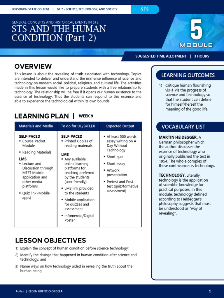 GE 7 - STS Module 5 | PDF | Art | Science & Mathematics