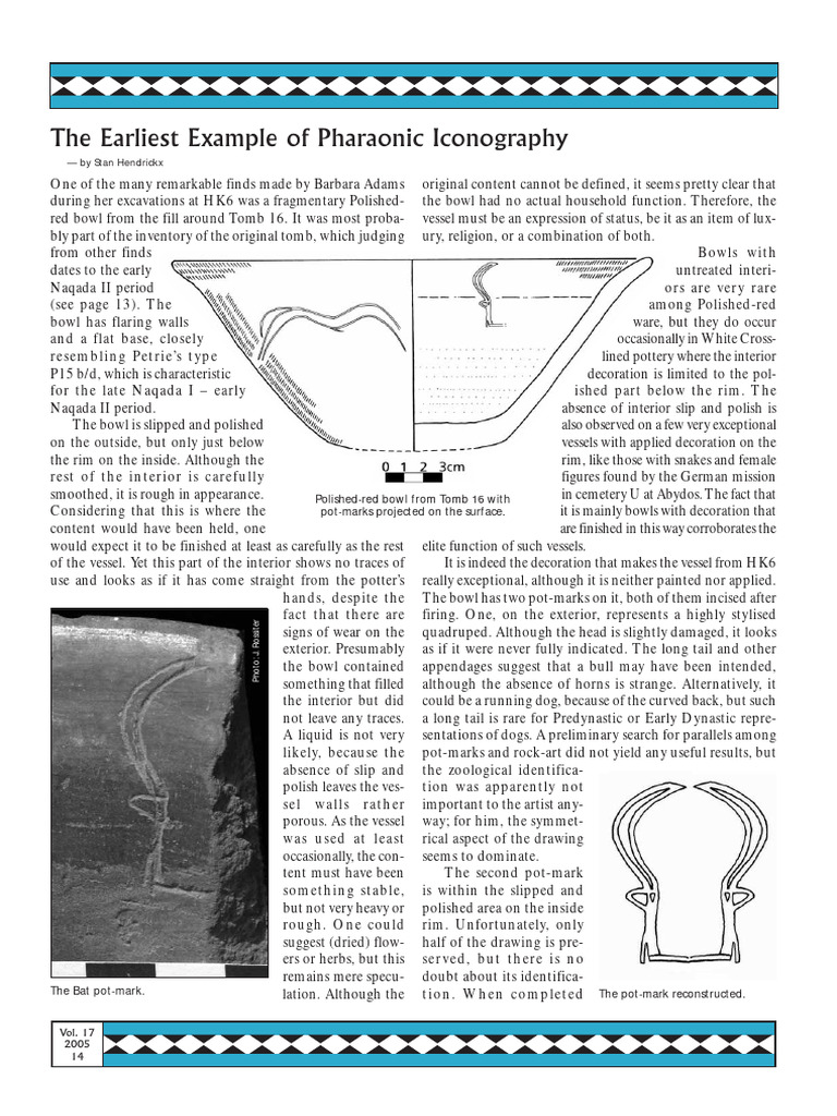 The Earliest Example of Pharaonic Iconography-Hendrickx-NEKHEN NEWS-17 ...