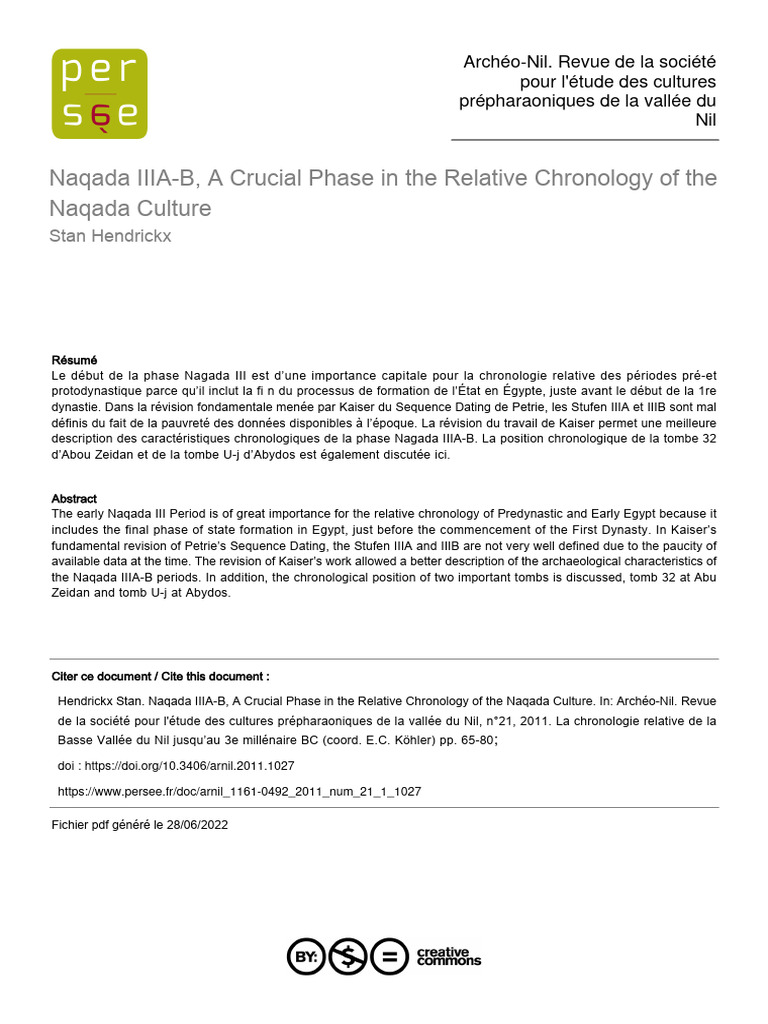 Naqada IIIA-B, A Crucial PH Ase in The Relative Cronology of The Naqada ...