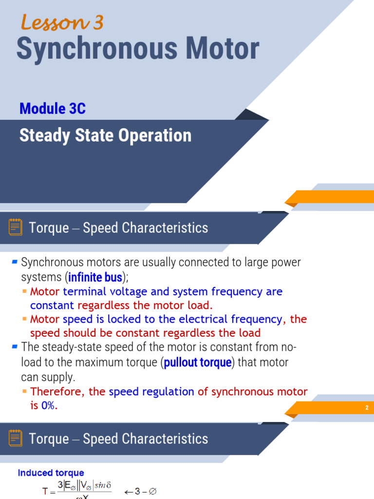 Lesson 3c Steady State Operation Of Synchronous Motor Download Free