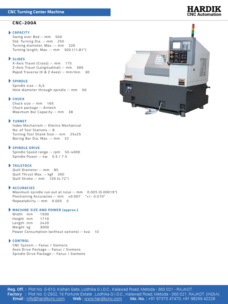 CNC Turning Machine CNC 200a | PDF