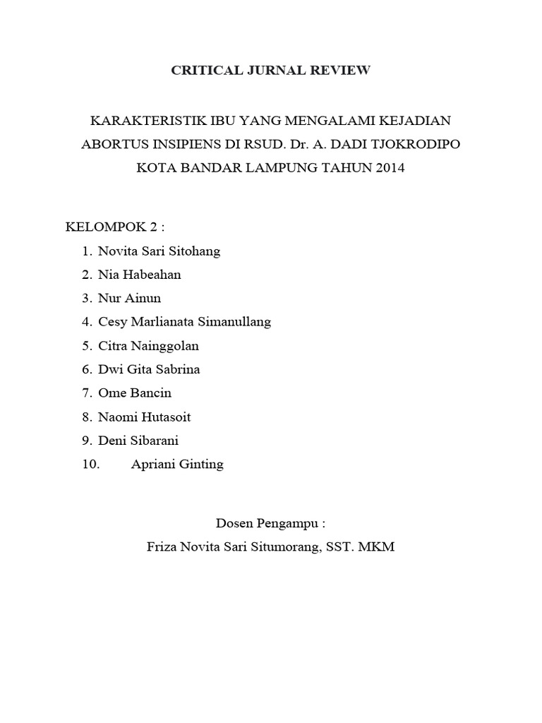 FORMAT - CJR-BU Friza | PDF | Pengembangan Diri