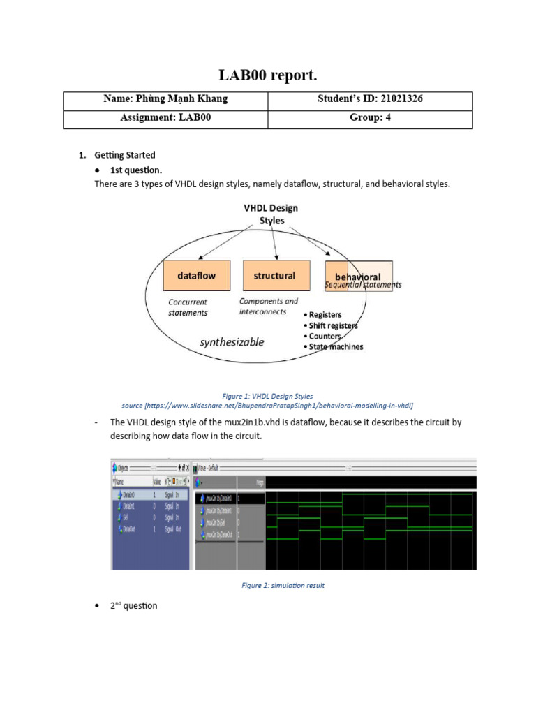 LAB00 | Download Free PDF | Vhdl | Logic Gate